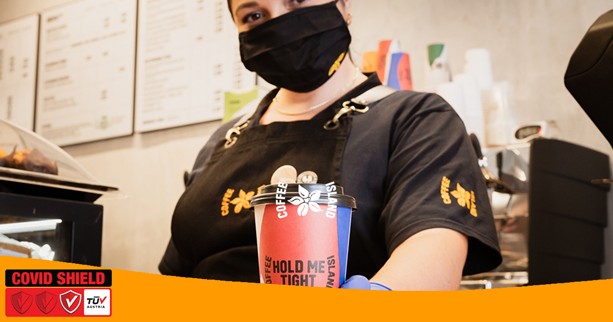 Coronavirus prevention measures - TÜV Covid Shield: Coffee Island